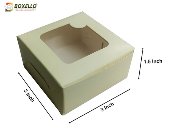 Single Pcs Brownie boxes (3.5x3.5x1.5 inches)204 – Boxello