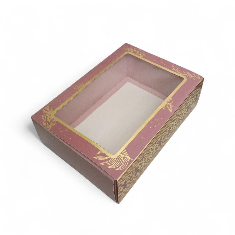 Rose Gold Hamper Box with Gold Foiling ( 10" x 7" x 3.5" ) – Boxello